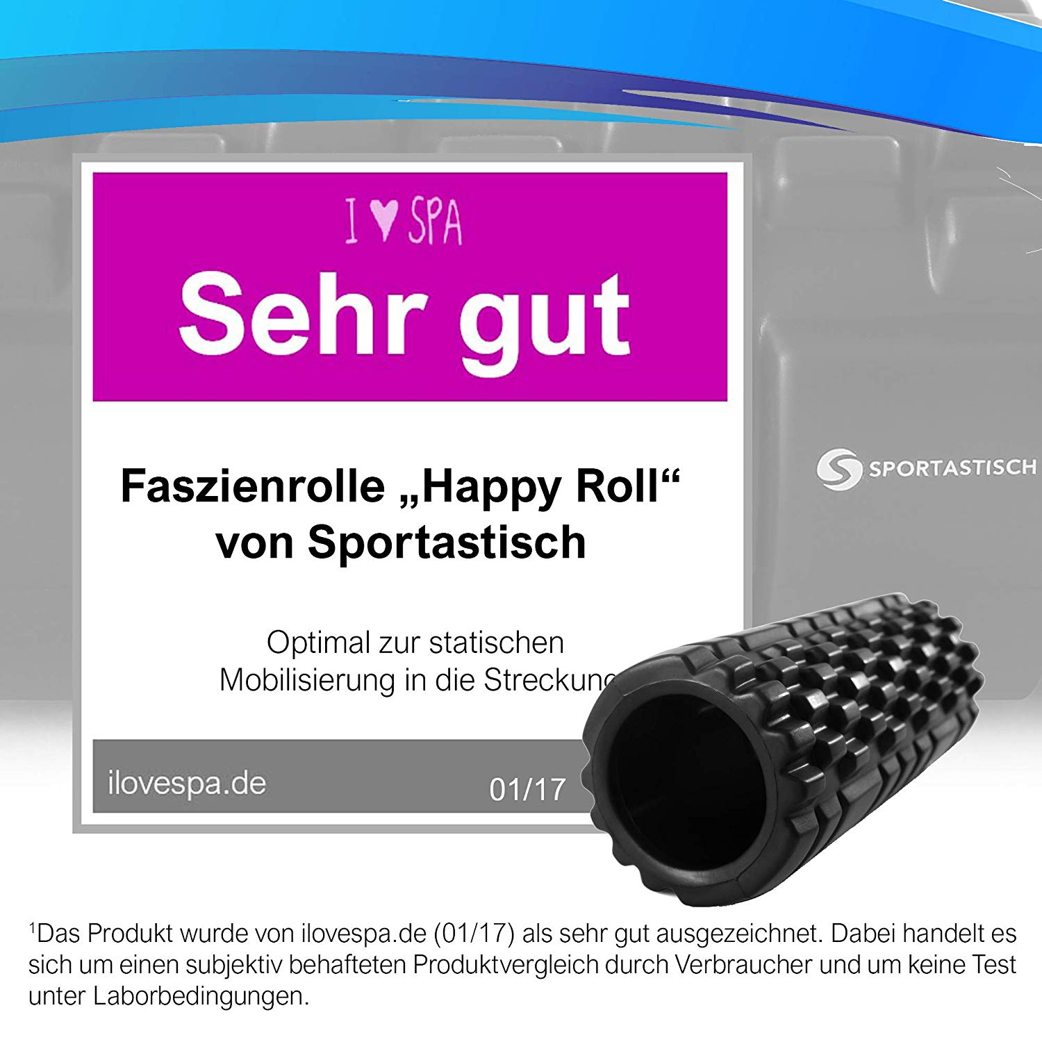 Profi Faszien Rolle "Happy Roll" von Sportastisch