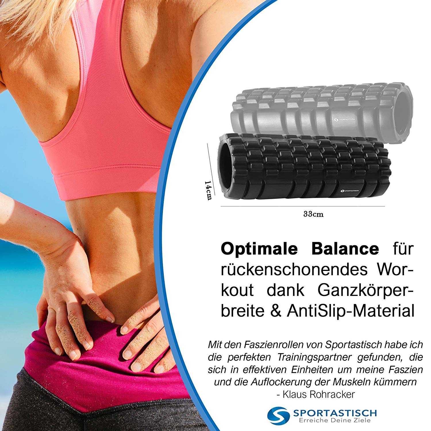 Profi Faszien Rolle "Happy Roll" von Sportastisch